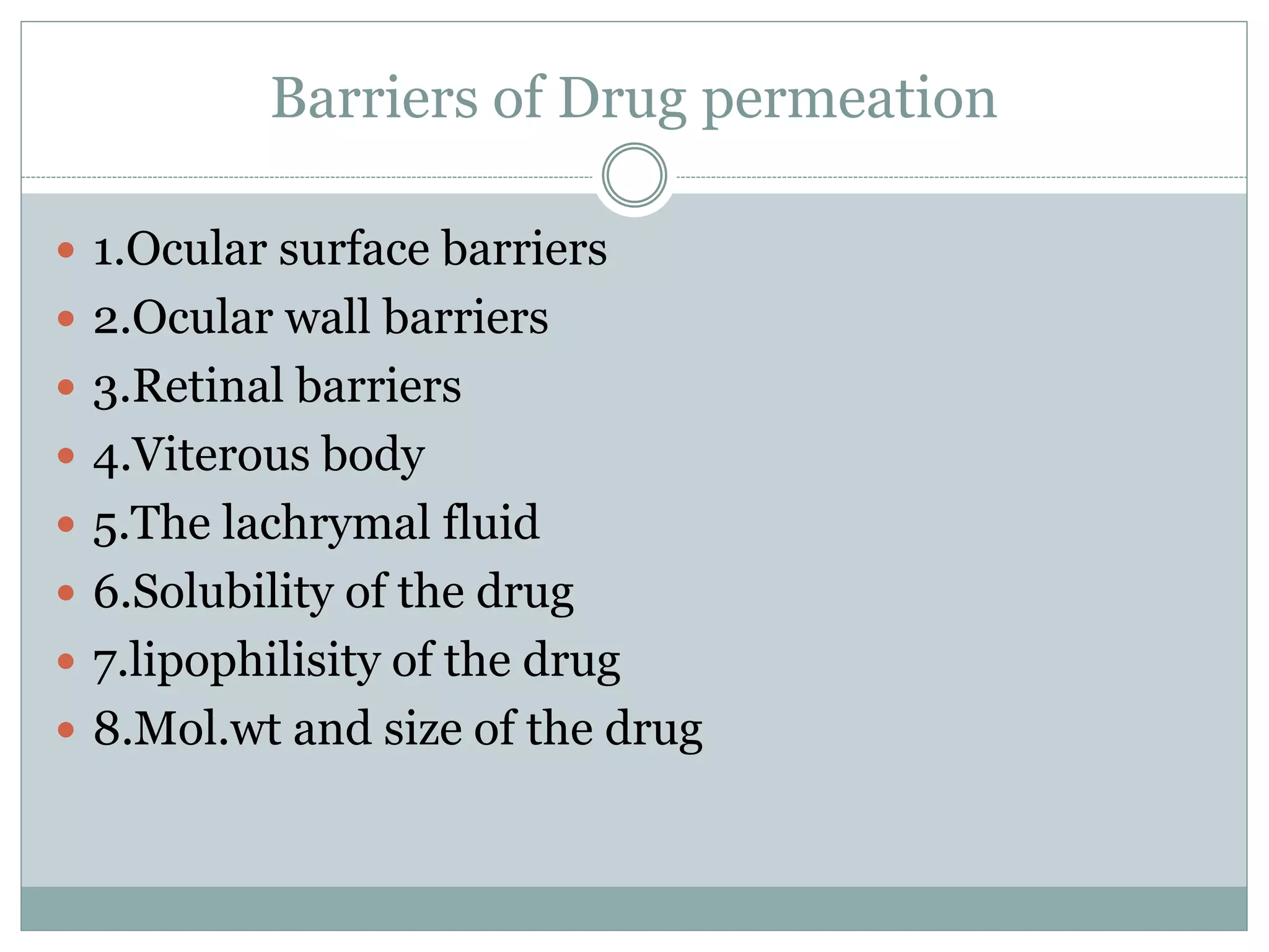 ocular barriers and methods to overcome barriers | PPTX