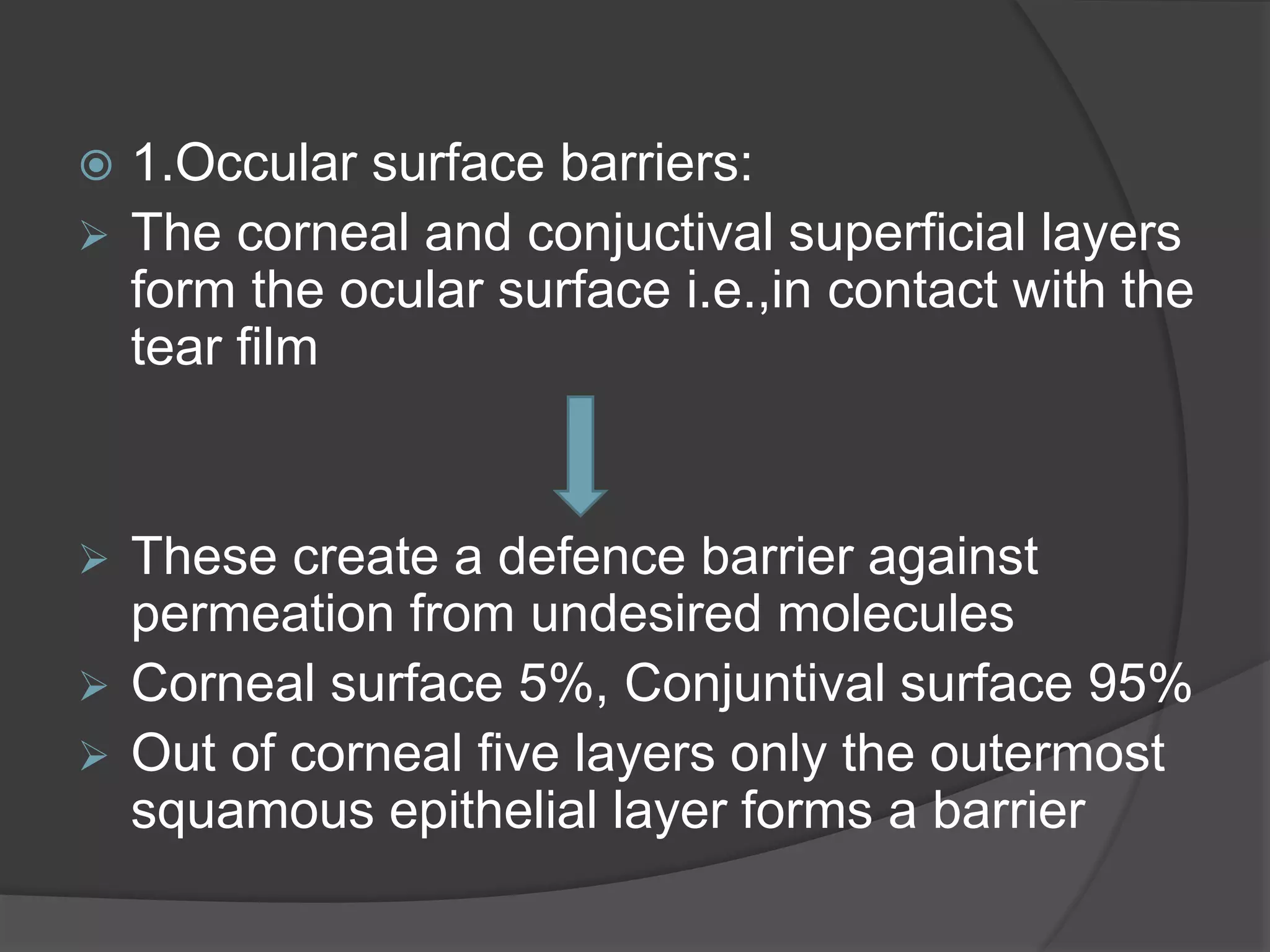 ocular barriers and methods to overcome barriers | PPTX