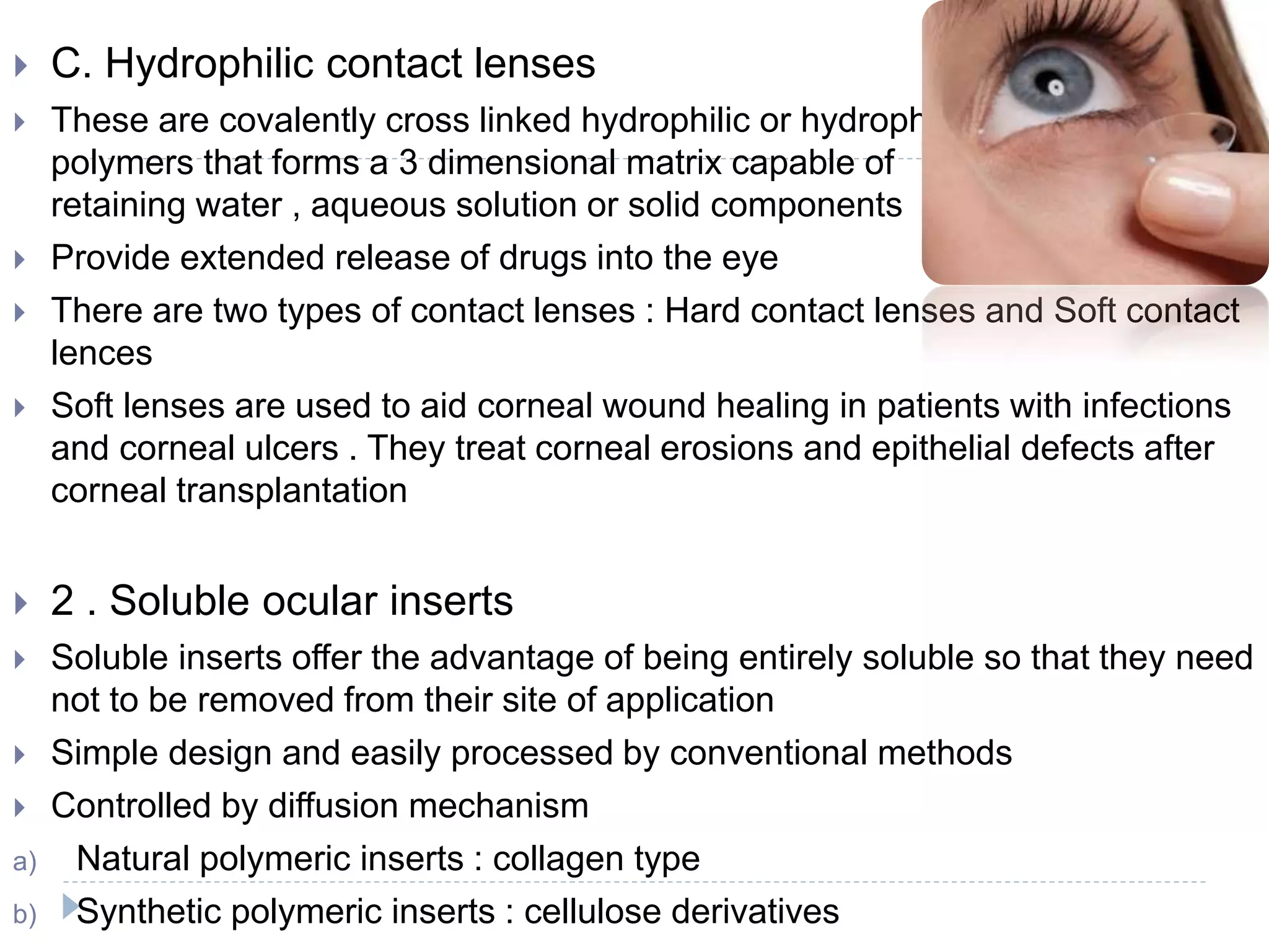 ocuserts [ocular inserts] | PPTX