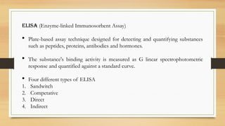 ELISA AND RIA PRESENTATION BIOTECHNOLOGY | PPTX