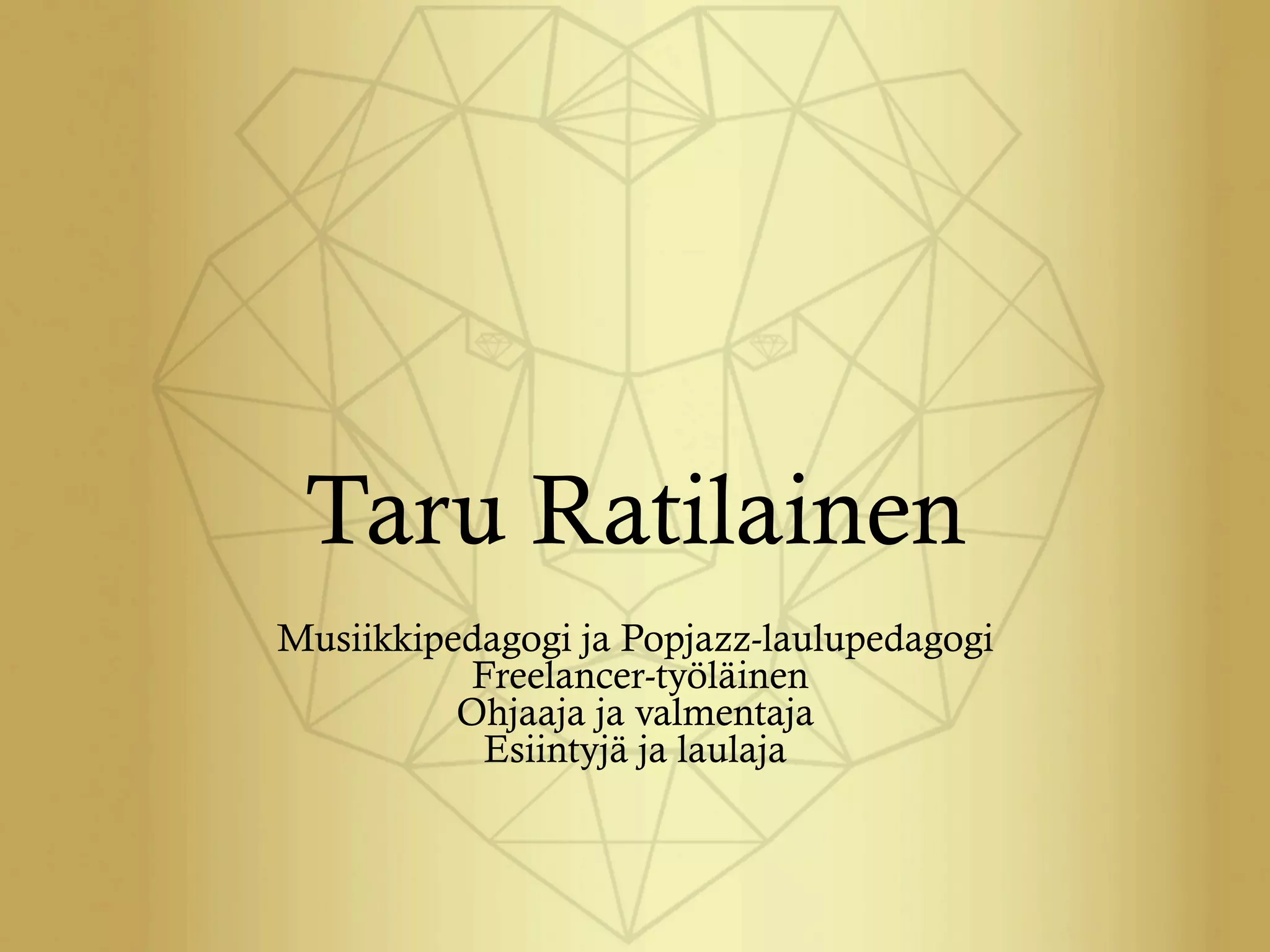 Taru Ratilainen CV (in Finnish) | PDF