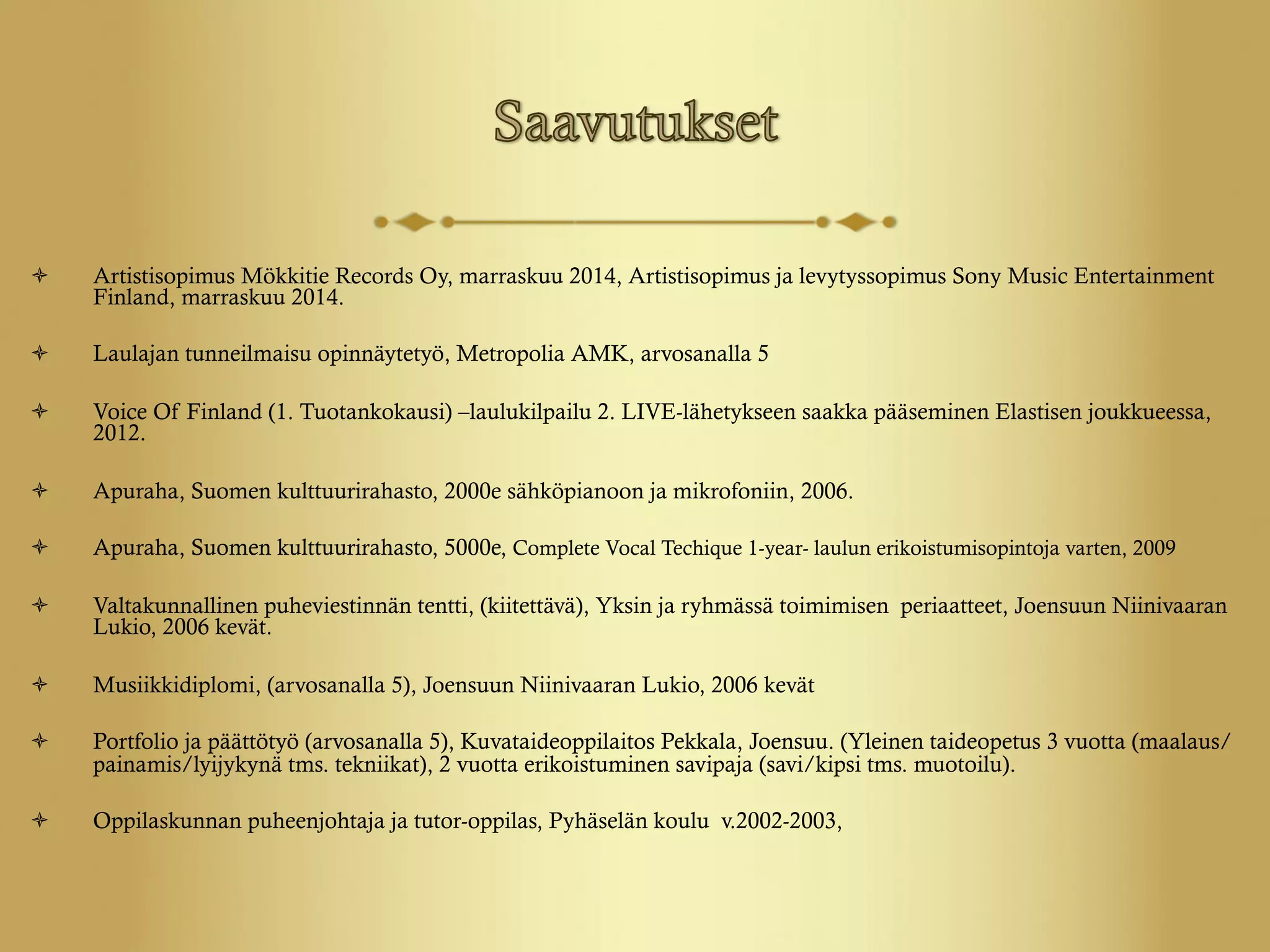 Taru Ratilainen CV (in Finnish) | PPT
