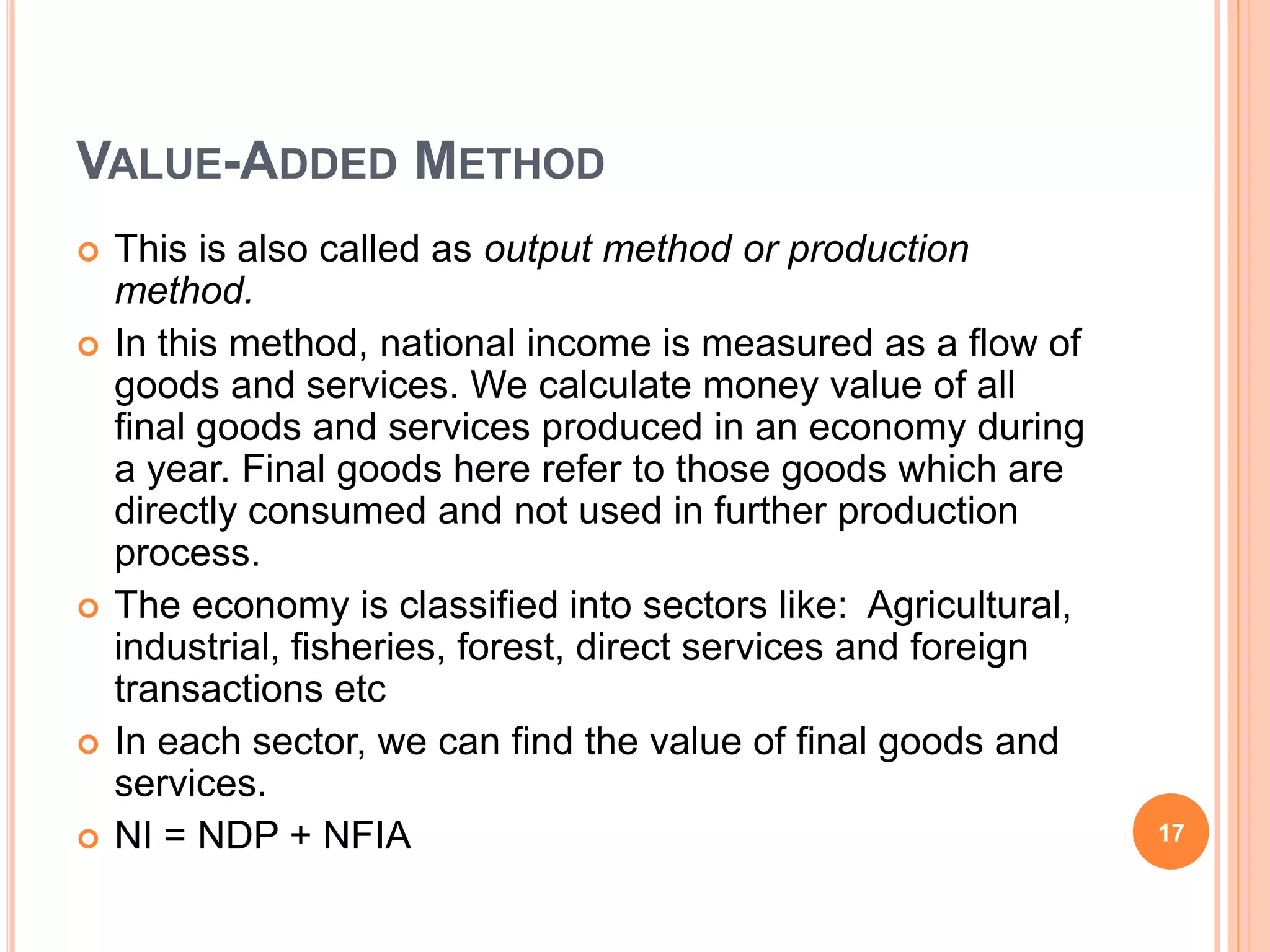 Concept of National Income with GDP GNP NNP& NDP | PPTX