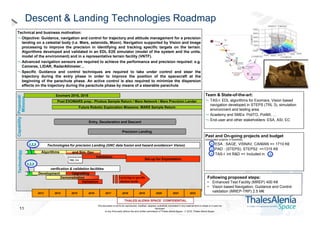 Exploration and Sciences Technologies in Thales Alenia Space towards Horizone 2020 | PDF