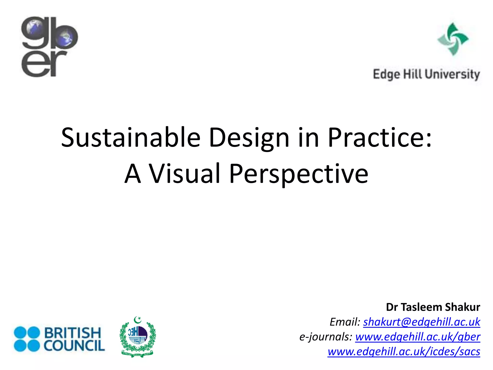 Sustainable Design in Practice: A Visual Perspective | PPT