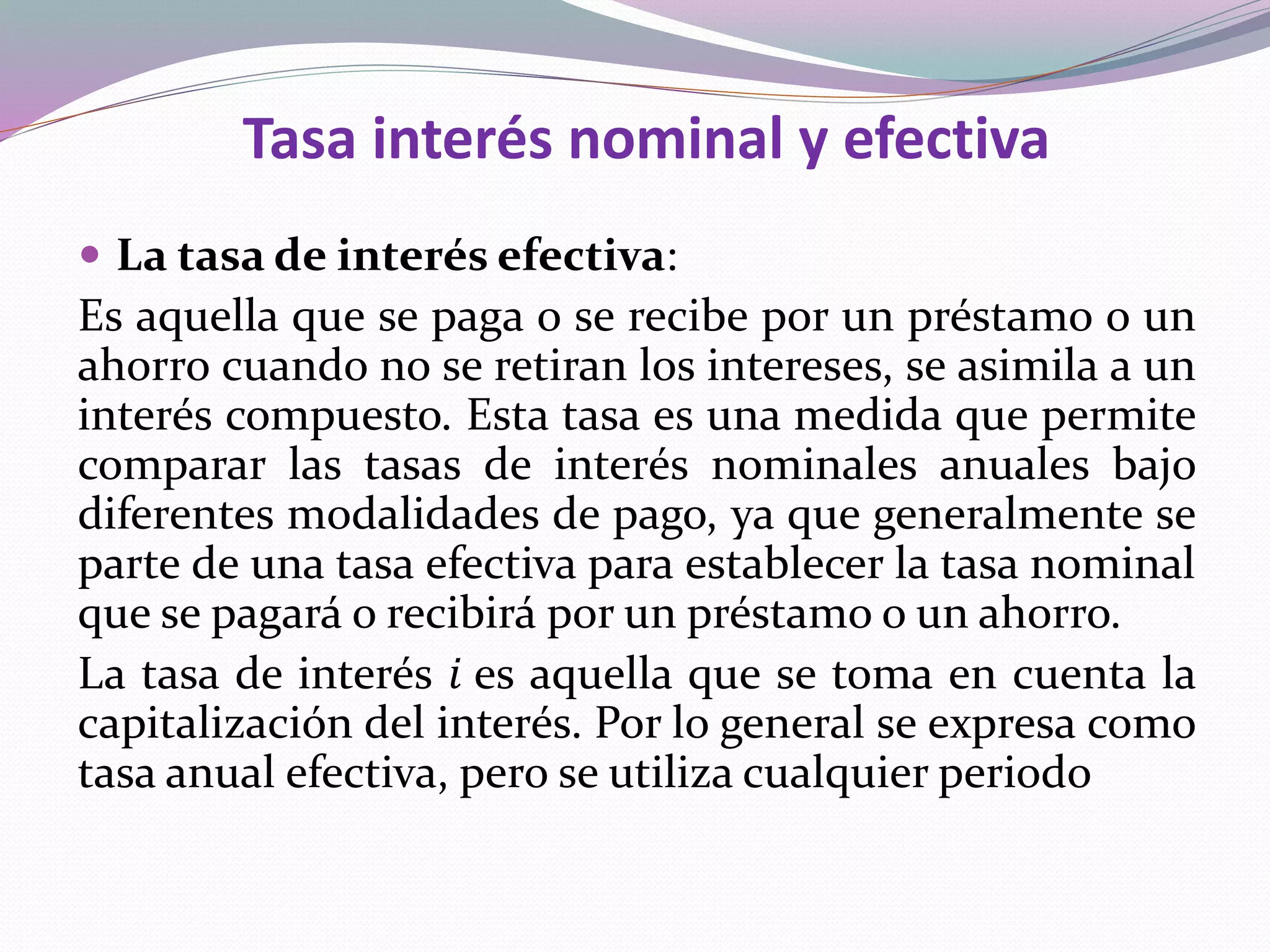Tasa de interés nominal y efectiva | PPTX | Stocks and Bonds | Personal ...
