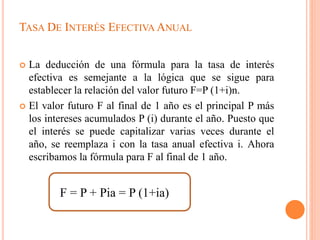 Tasa de intereses efectiva y nominal | PPTX