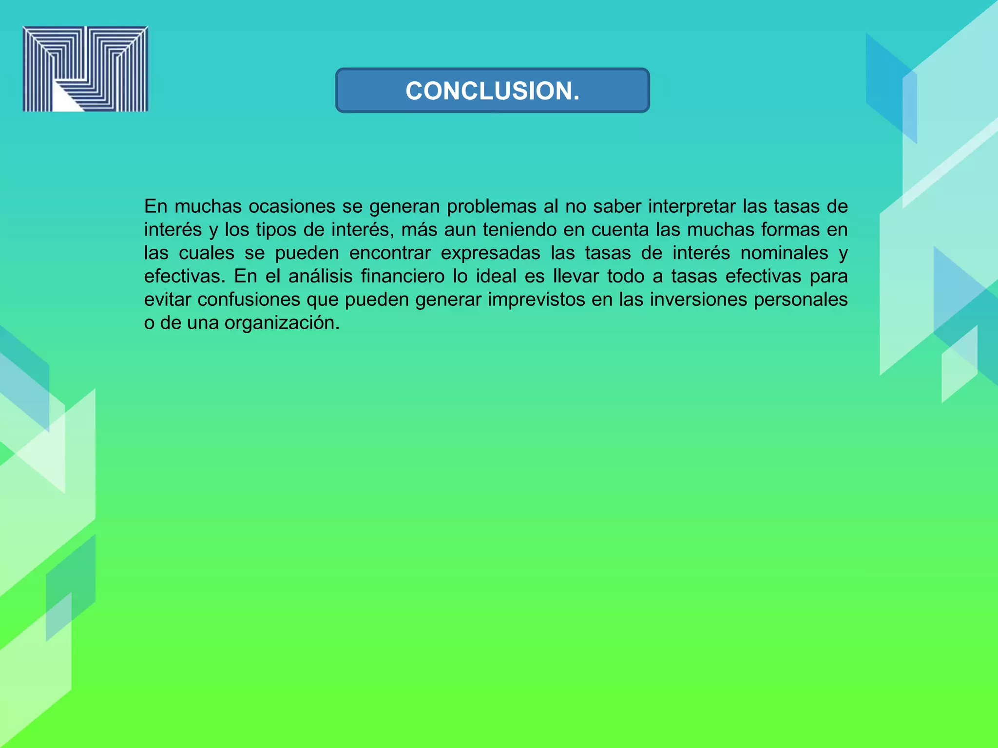 Tasa de interes nominal y efectiva | PPTX