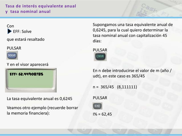 Tasa de interés equivalente anual y tasa nominal anua ll | PPT