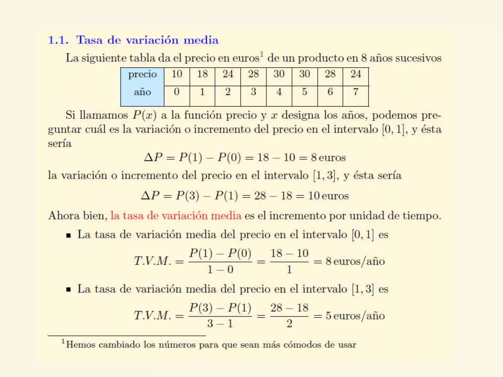 Tasa de variacion | PPTX