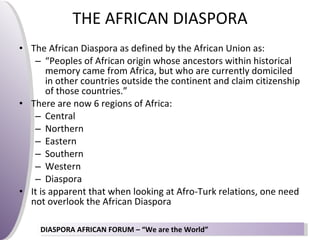 Diaspora African Forum Presentation | PPT