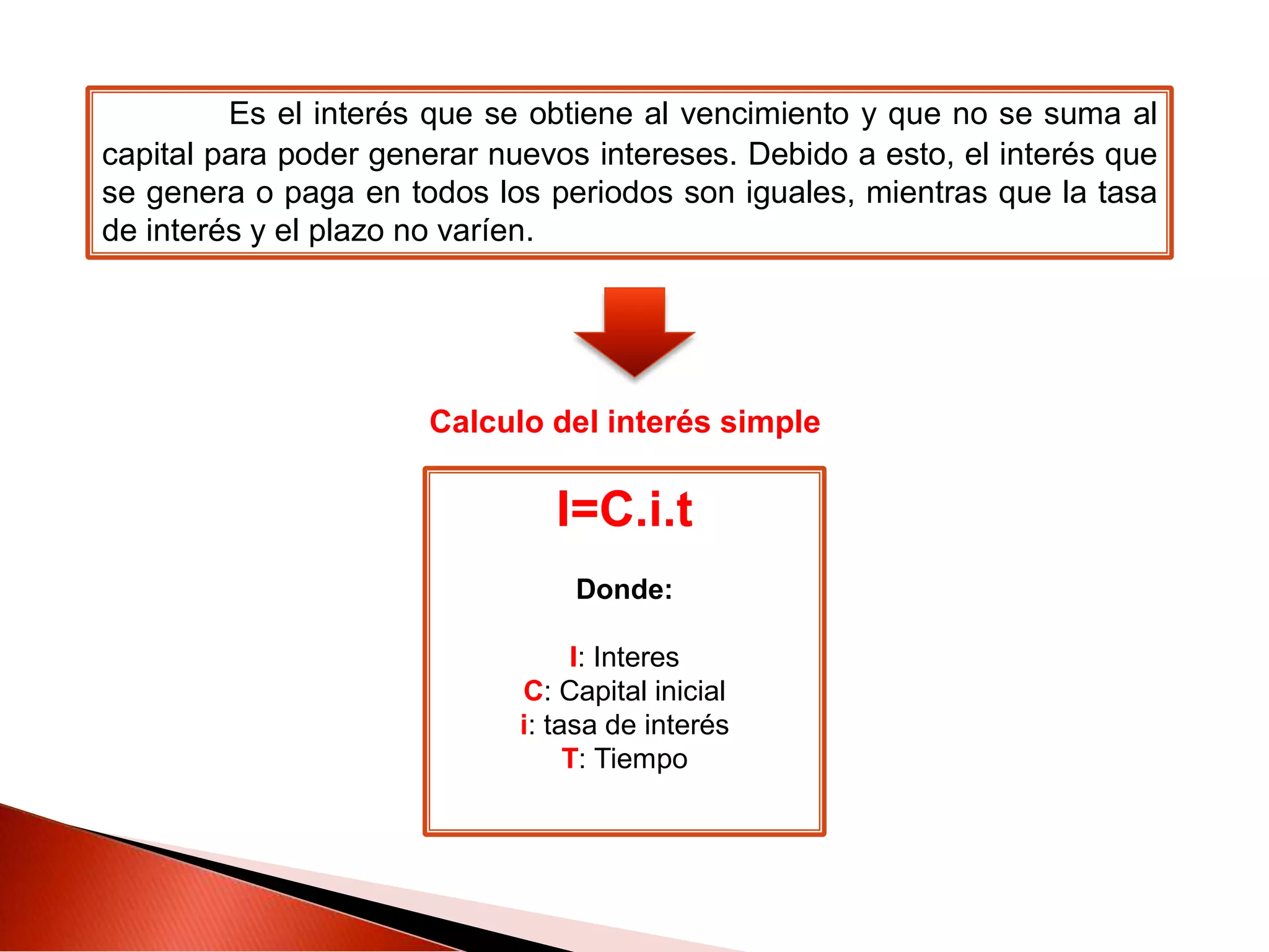 Interés simple, compuesto y diagrama de flujo de efectivo - José ...