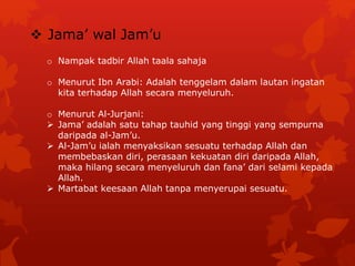Tasawuf Al Jam'u wal farq | PPT