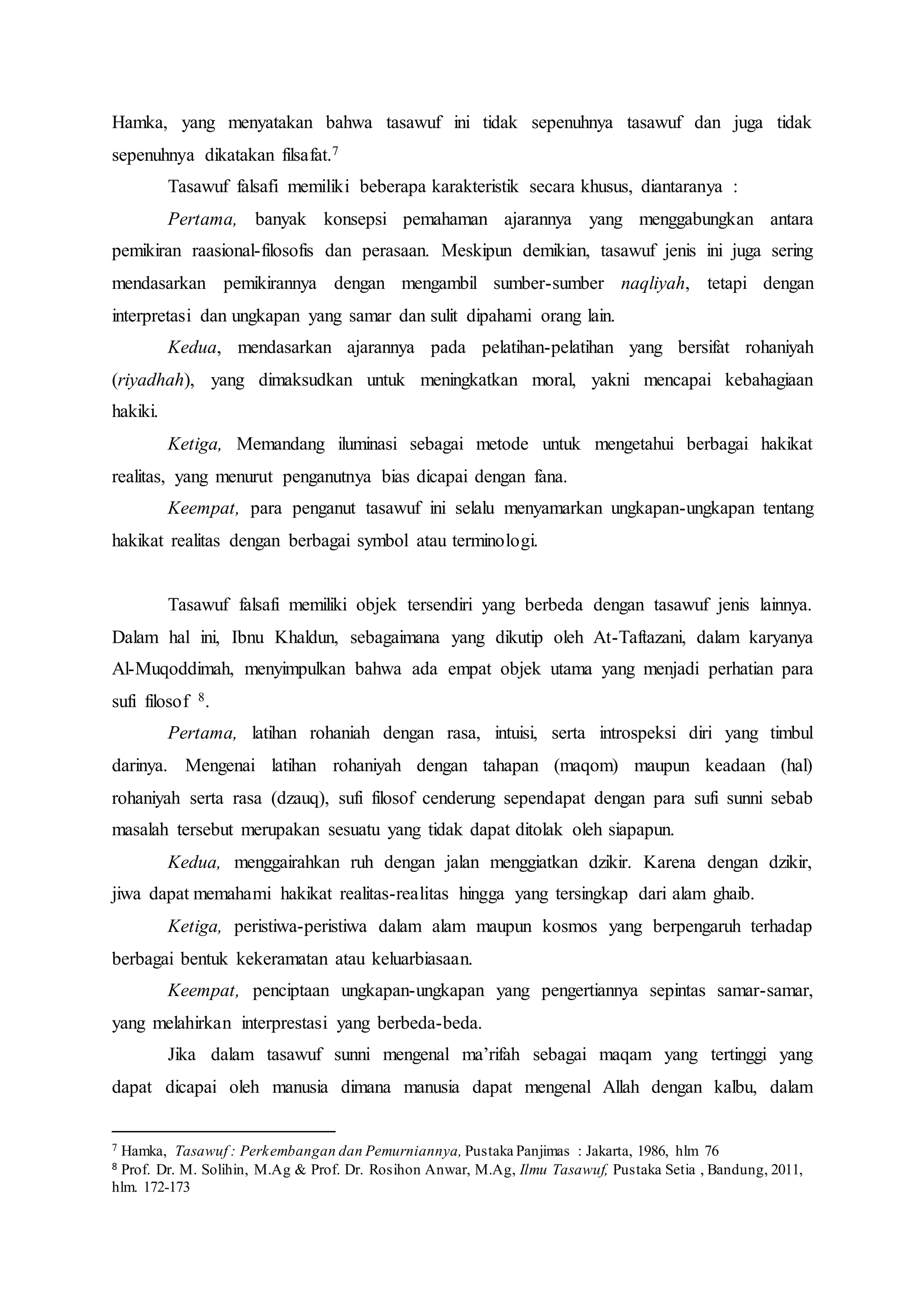 Tasawuf amali dan falsafi | DOCX