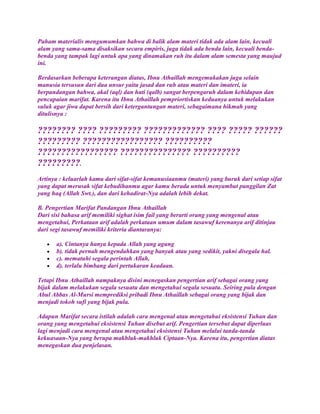 Tasawuf ibnu athaillah manusia & tuhan | PDF