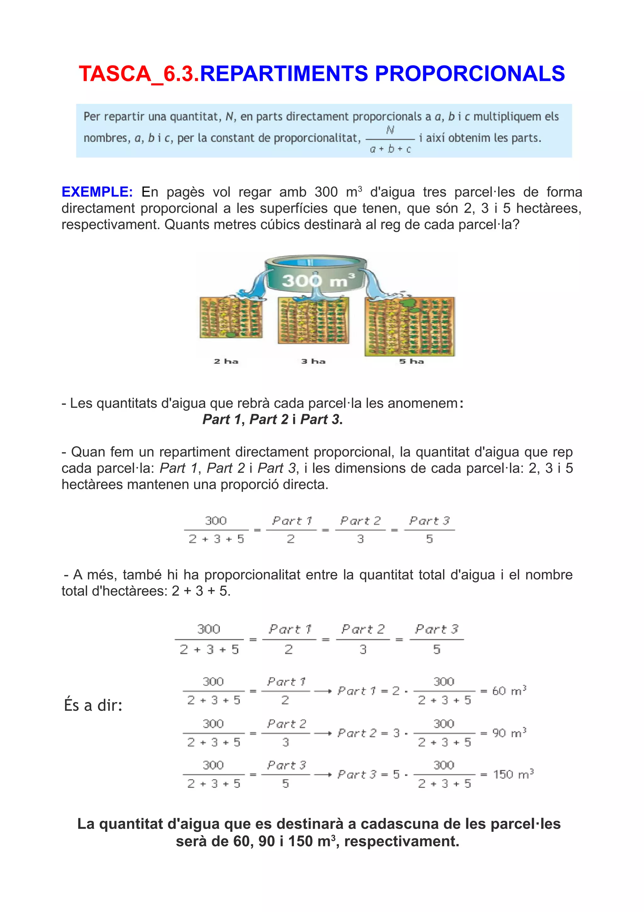 Tasca 6.3.repartiments proporcionals | PDF