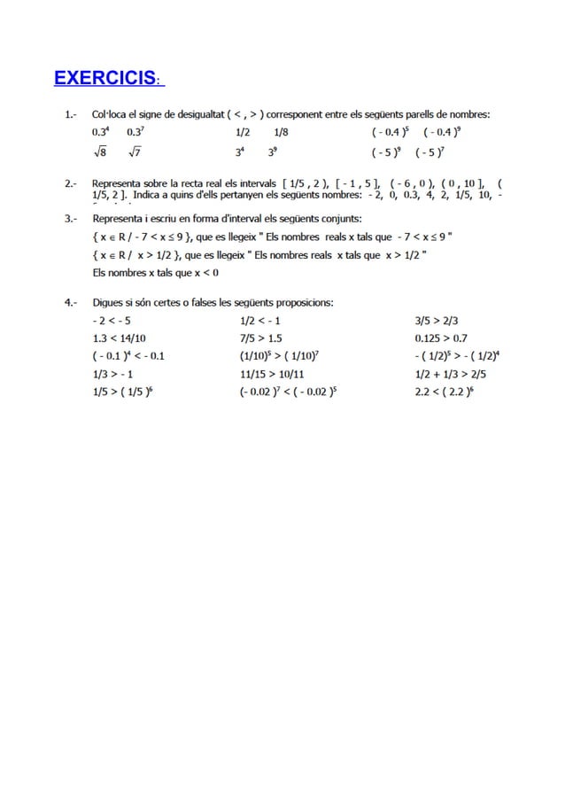 Tasca 7.intervals | PDF