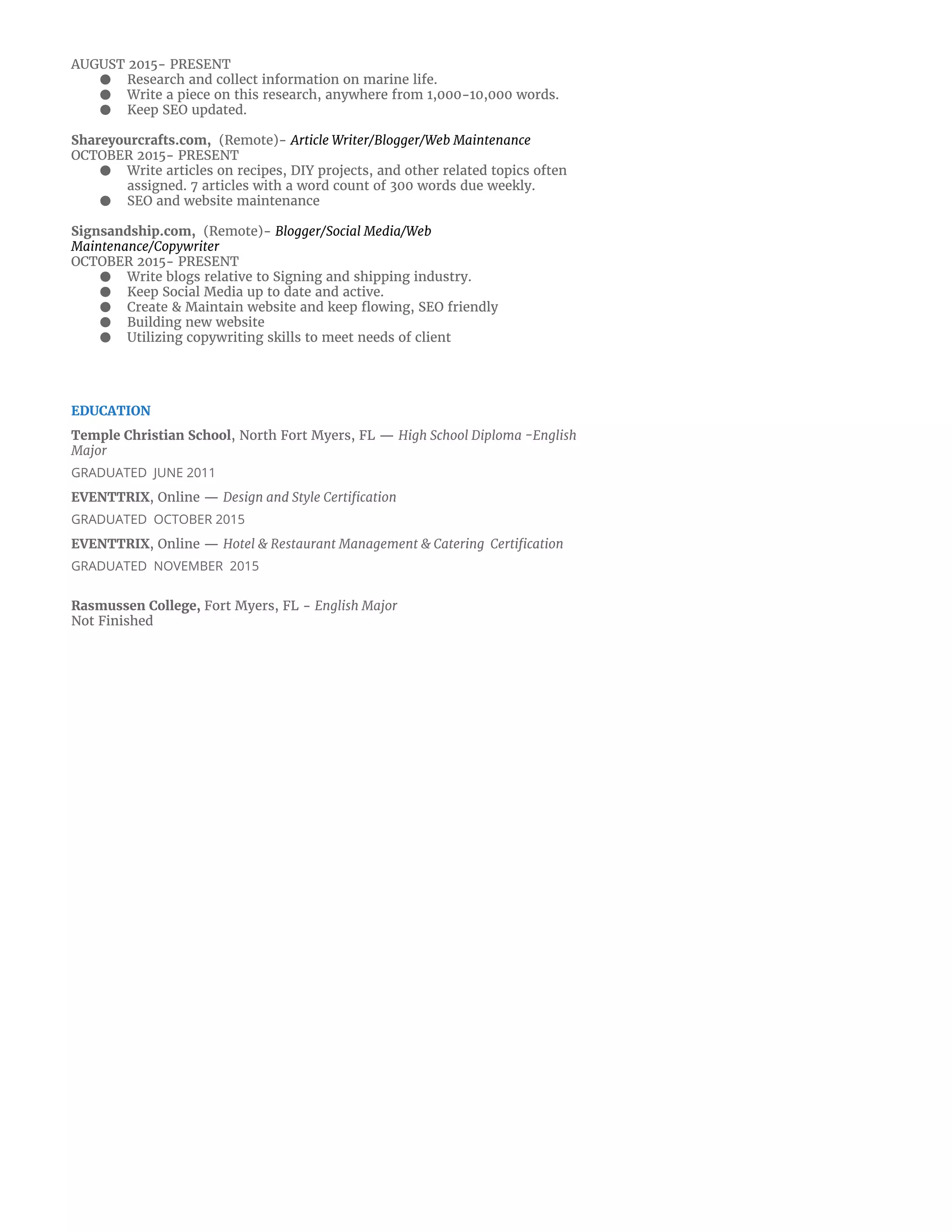 Tasha lachut resume | PDF