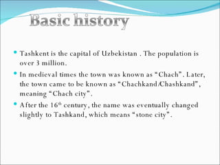 Tashkent Powerpoint | PPT