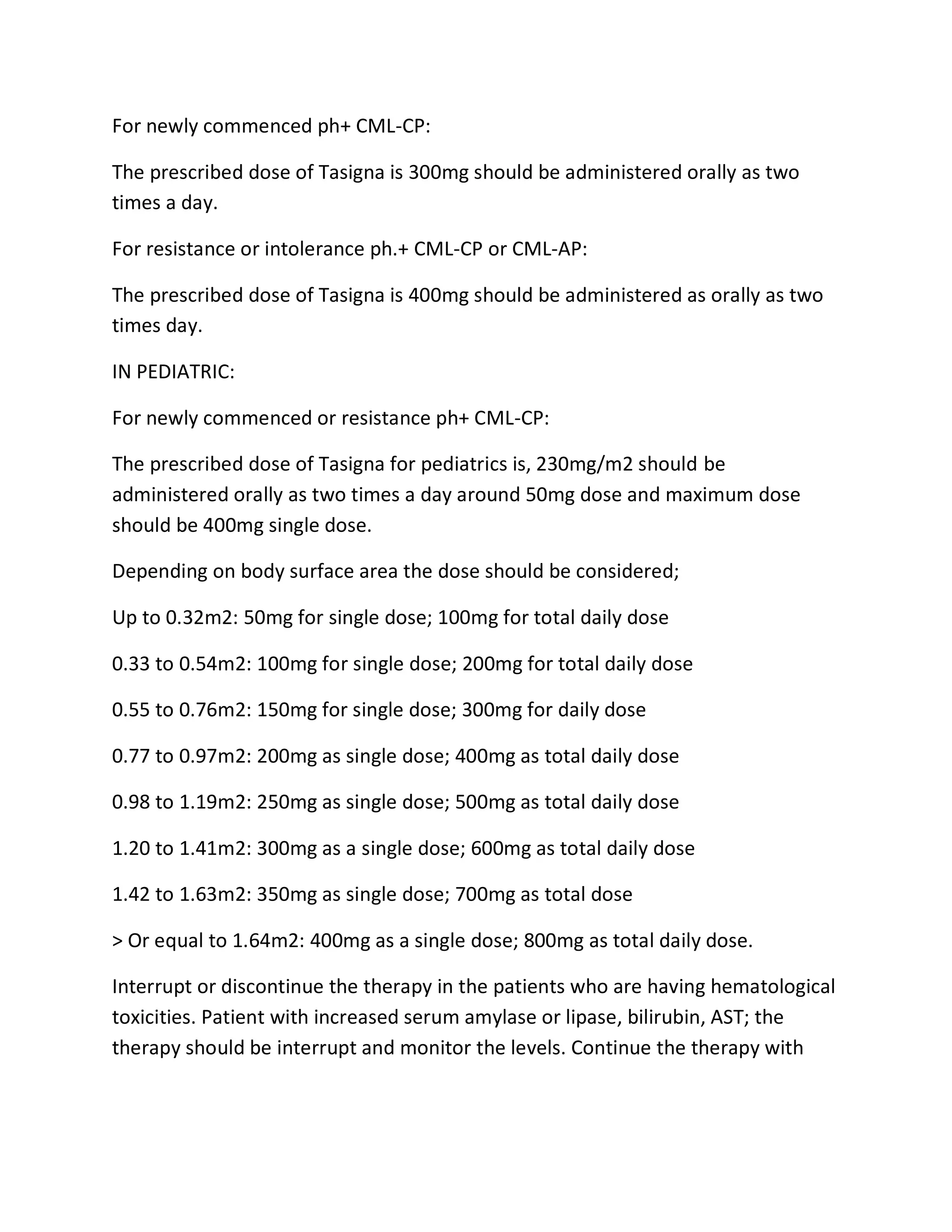 Tasigna 150mg capsules | cancer treatment | PDF