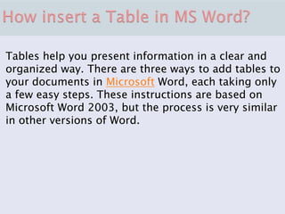 MS Word | PPTX