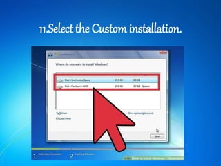 Step by Step Window 7 Installation ! Designed By :- Ramandeep Kaur | PPTX