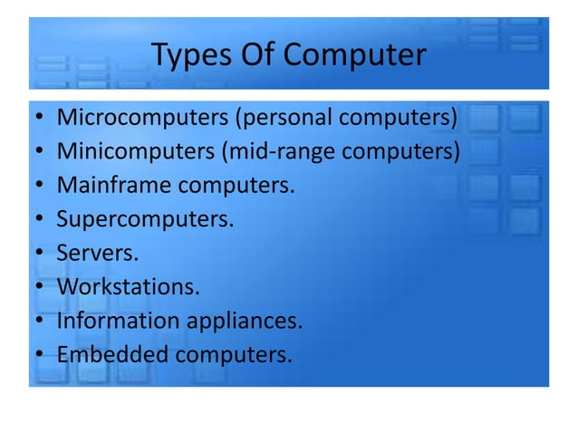 Types of Computer, Types of CPU | PPT
