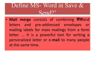 Define MS-Word | PPT