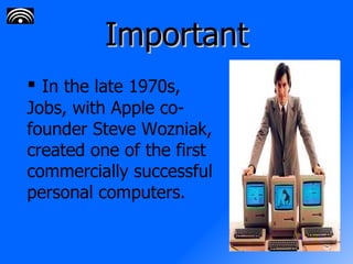 Steve Jobs | PPT | Technology & Computing