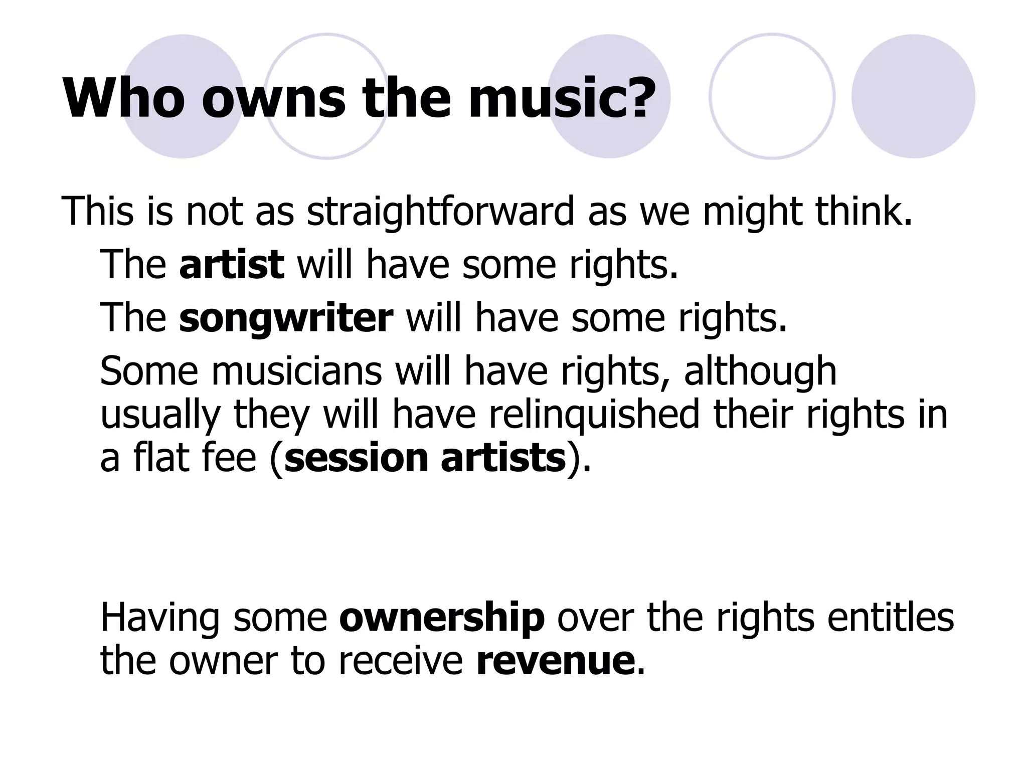 Task 5 Ownership And Distribution | PPT | Music | Entertainment