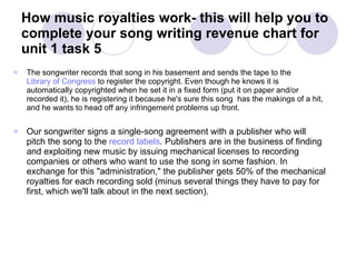 Task 5 Ownership And Distribution | PPT | Music | Entertainment