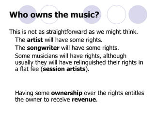 Task 5 Ownership And Distribution | PPT | Music | Entertainment