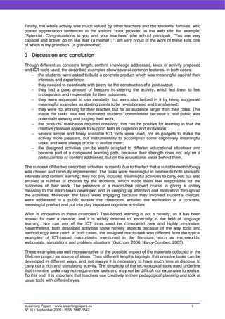 Task-based learning and ICT: creative activities in the context of a ...