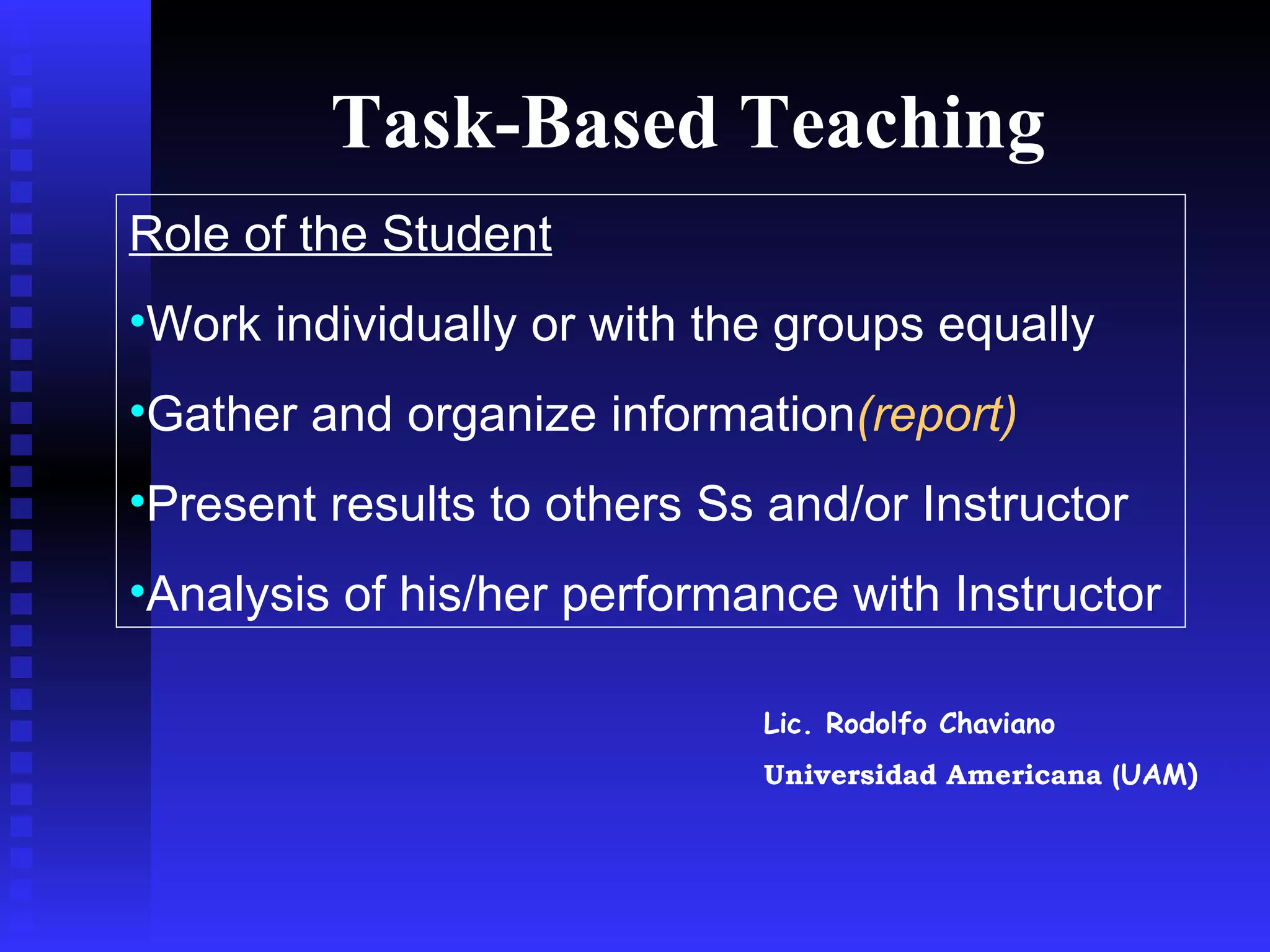 Task Based Approach | PPT