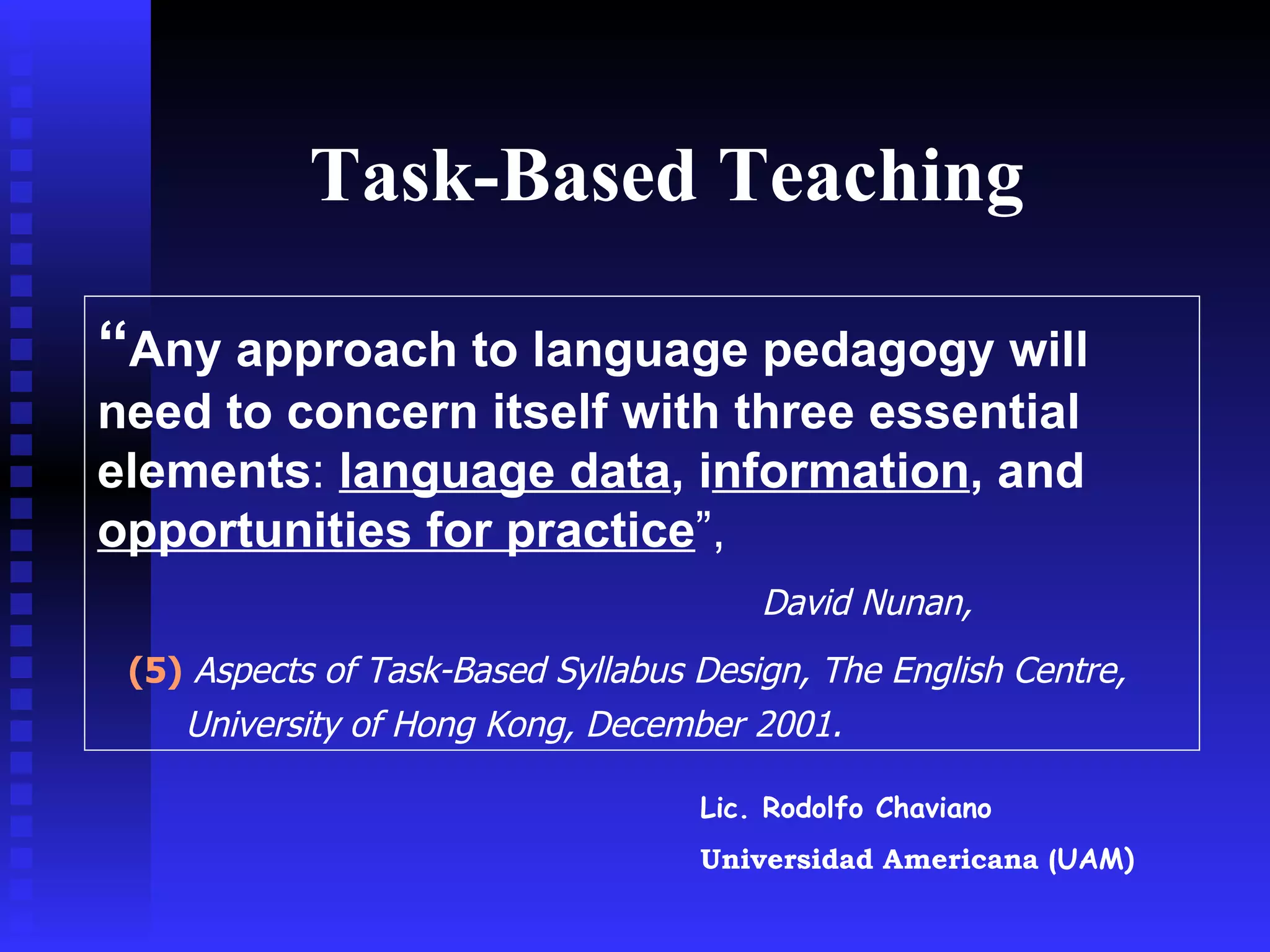 Task Based Approach | PPT