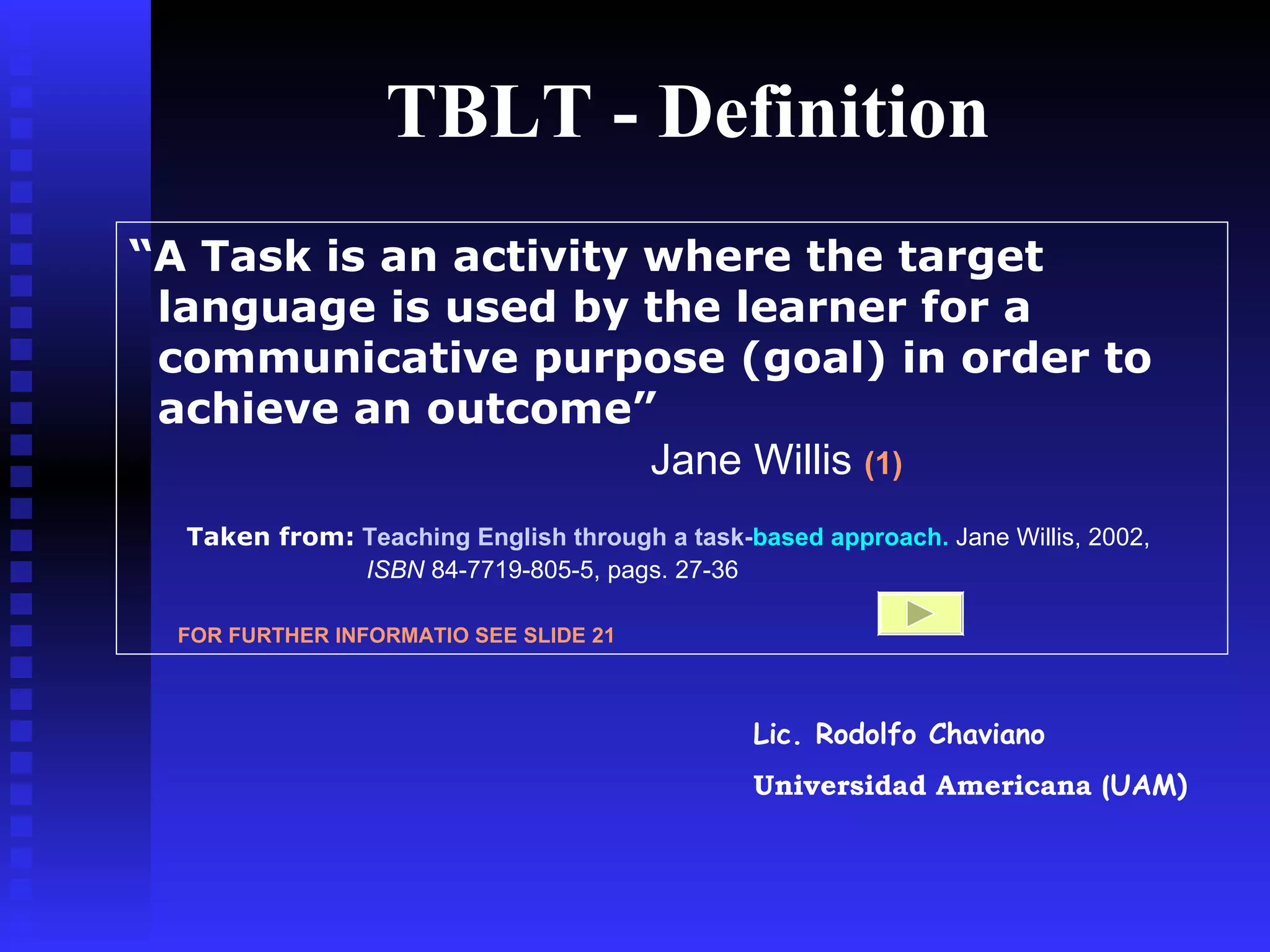 Task Based Approach | PPT