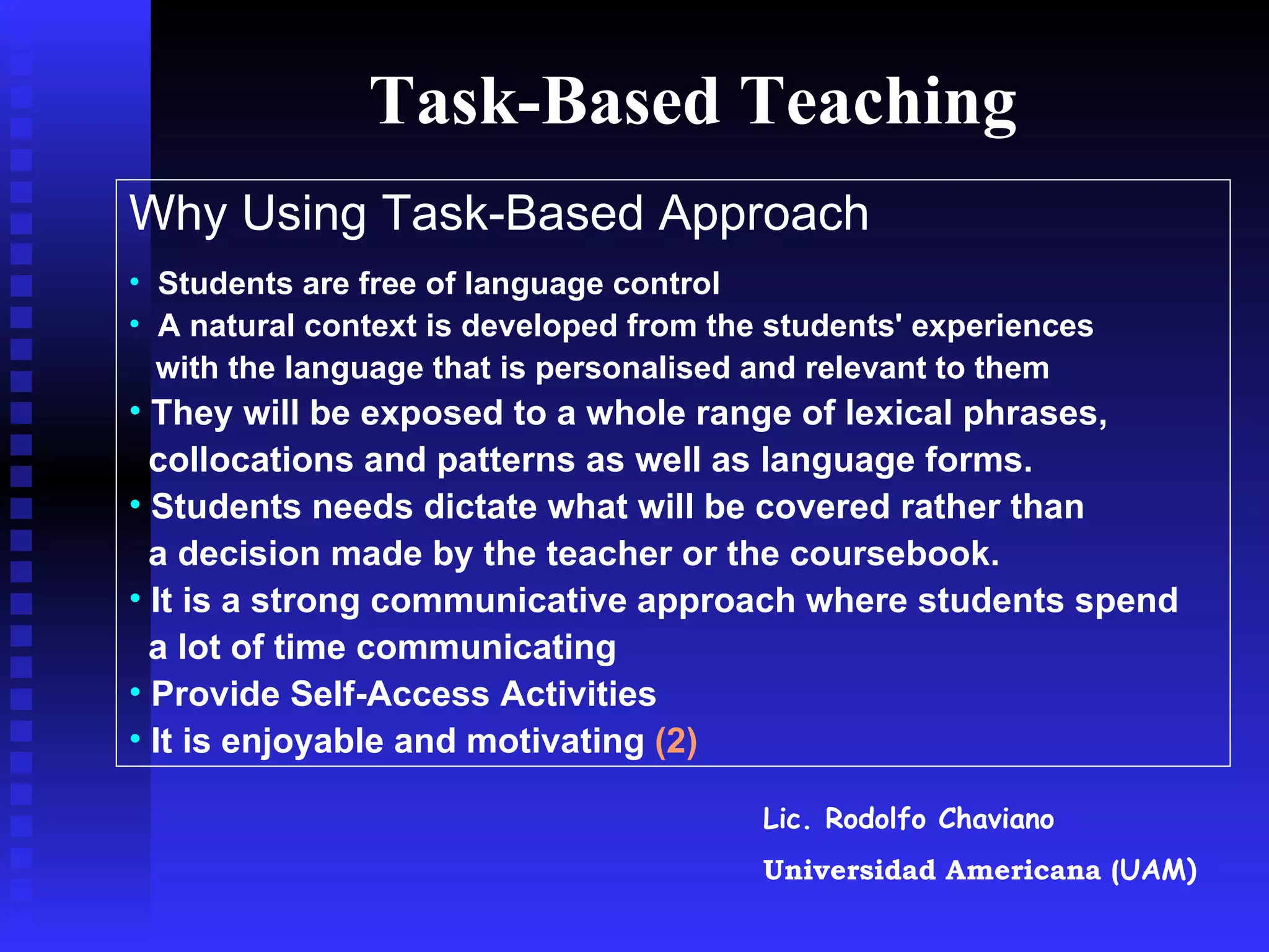 Task Based Approach | PPT