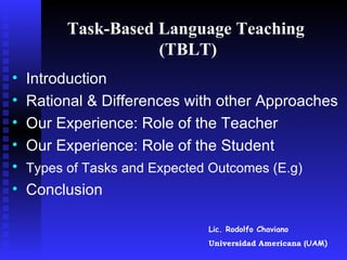 Task Based Approach | PPT