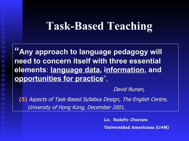 Task Based Approach | PPT