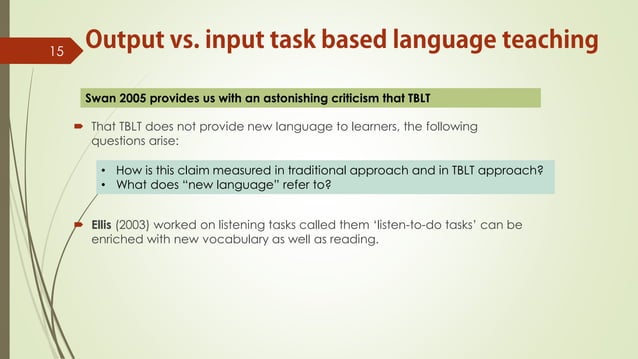 Task-based language teaching-the misunderstandings | PPT