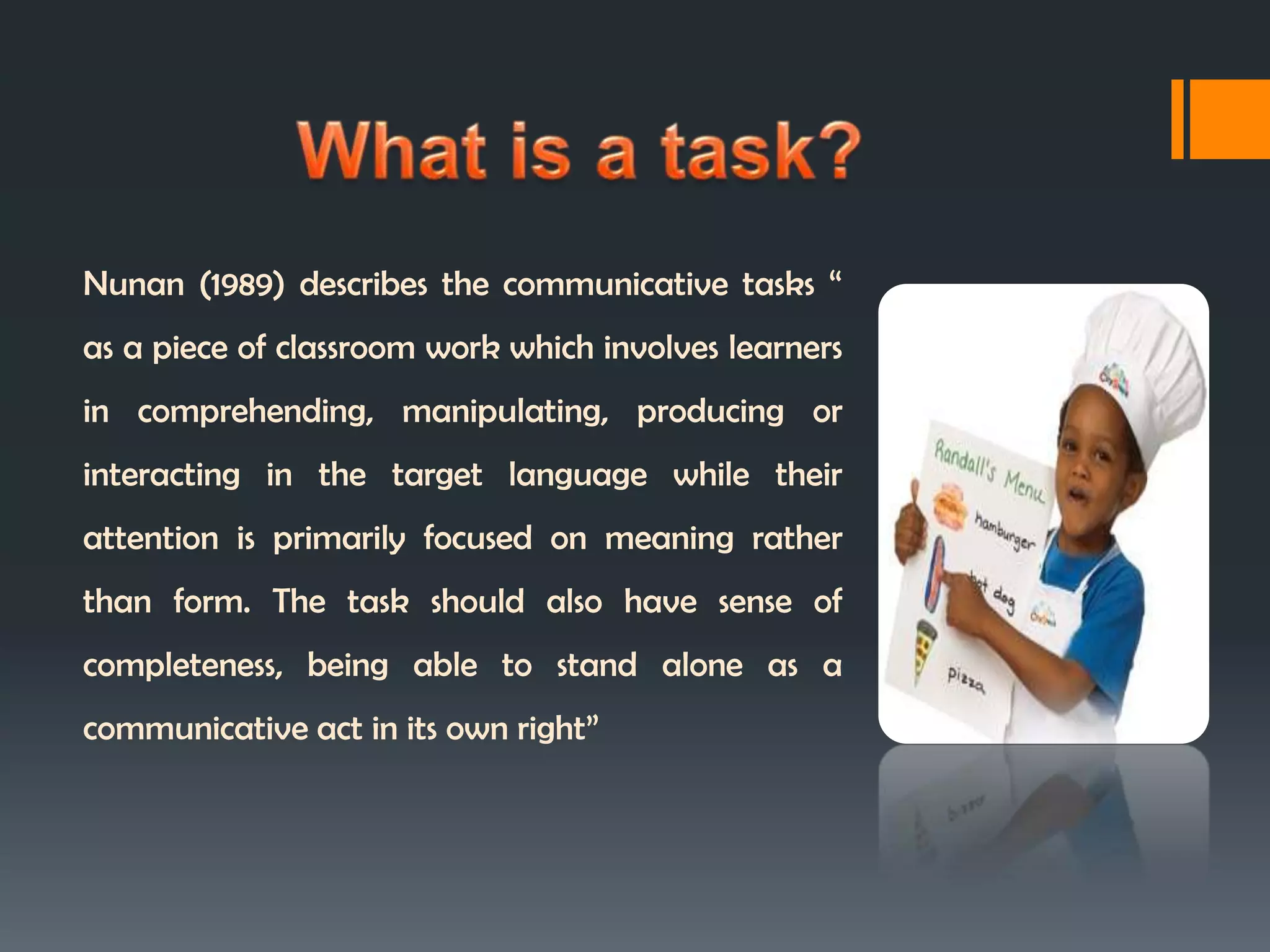 Task based language teaching | PPTX