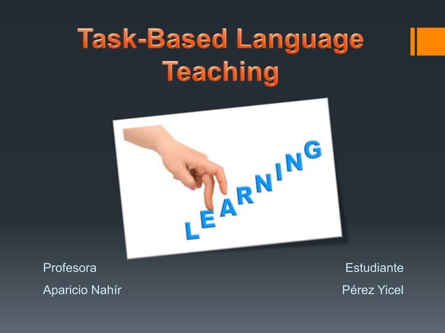Task based language teaching | PPT