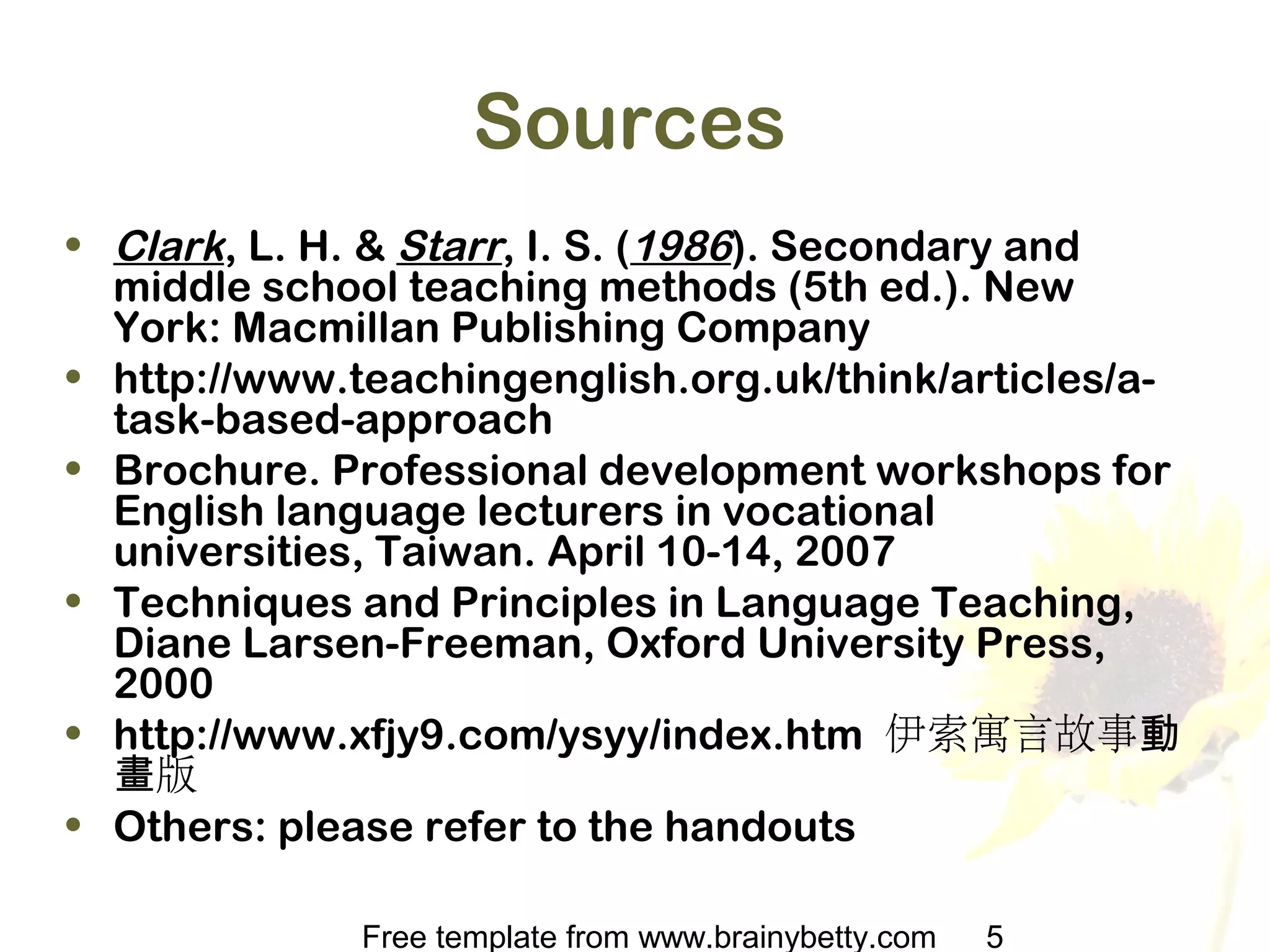 Task based language-teaching | PPT