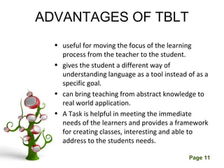 Task based language teaching | PPT