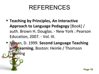 Task based language teaching | PPT