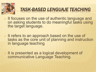Task based language teaching | PPT