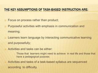 Task based language teaching | PPT