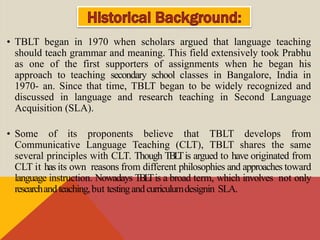 Task based language teaching | PPTX