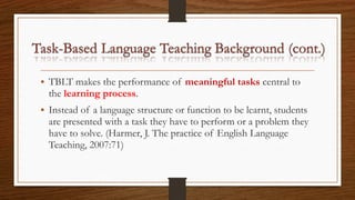 Task based language teaching | PPS