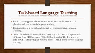 Task based language teaching | PPS